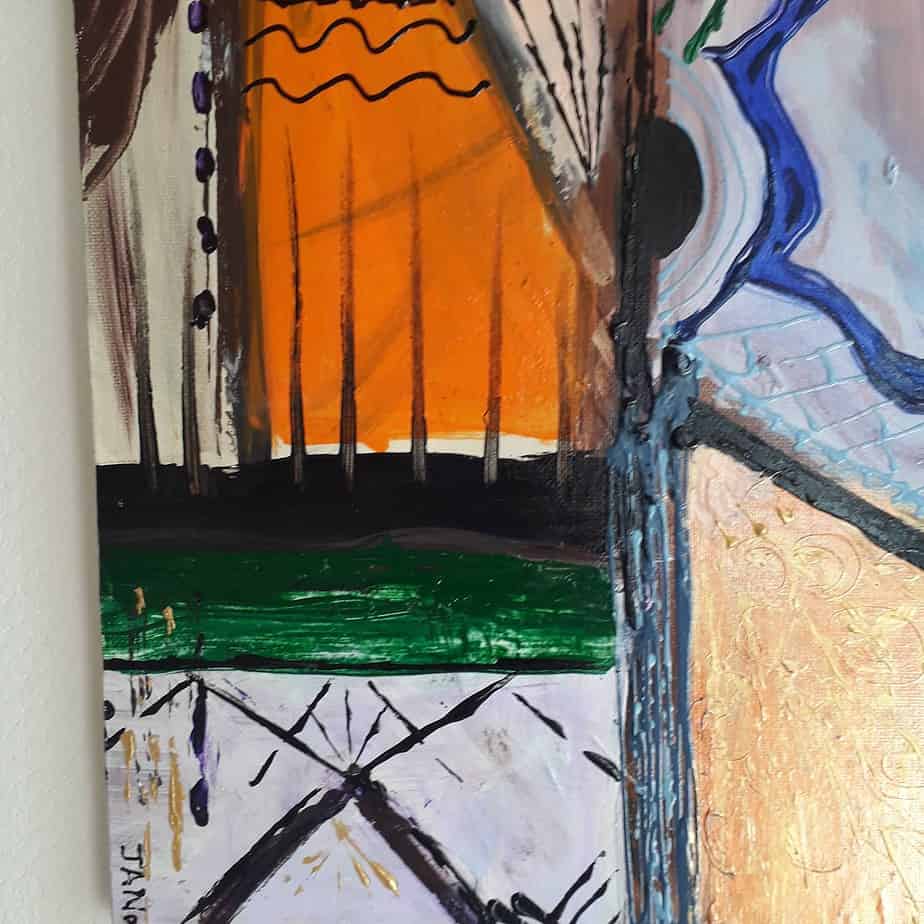 A Modern Abstract With A Vintage Vista For Your Contemporary Space 