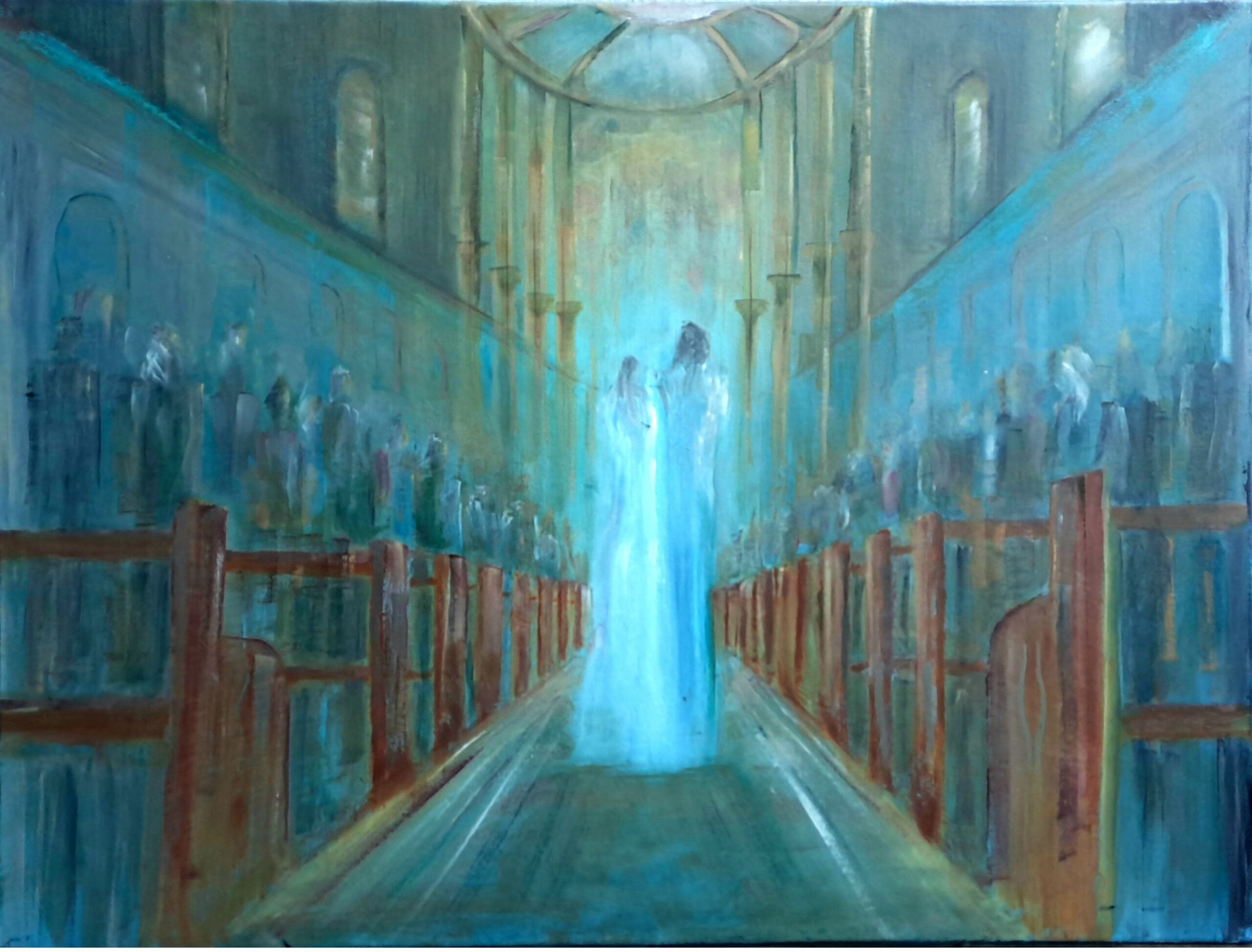 Oil On Canvas Italian Church Wedding oil-on-canvas-italian-church-wedding